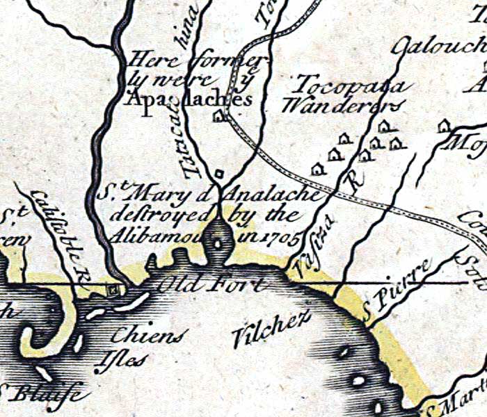 Map of Florida, 1721