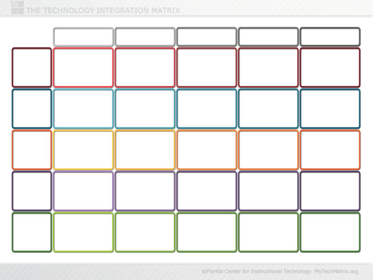 Blank Color Technology Integration Matrix Slide | TIM