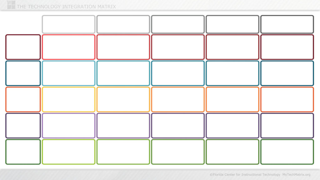 Blank Color Technology Integration Matrix Slide | TIM