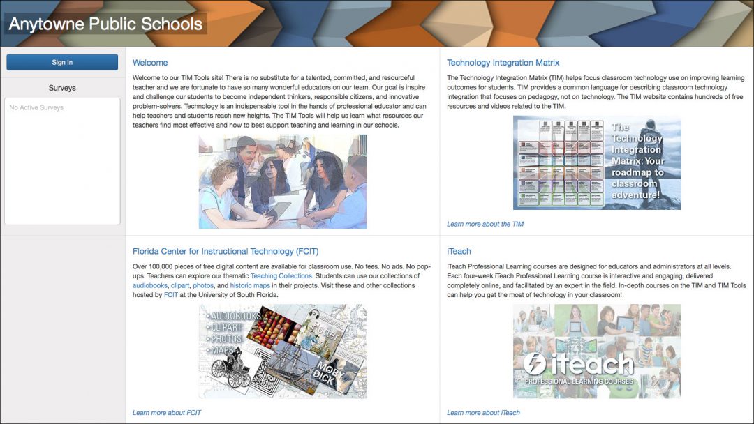 Customize Your TIM Tools Site | TIM