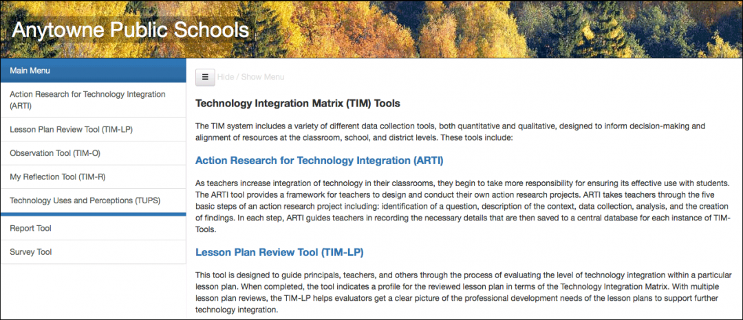 Report Tool Introduction | TIM