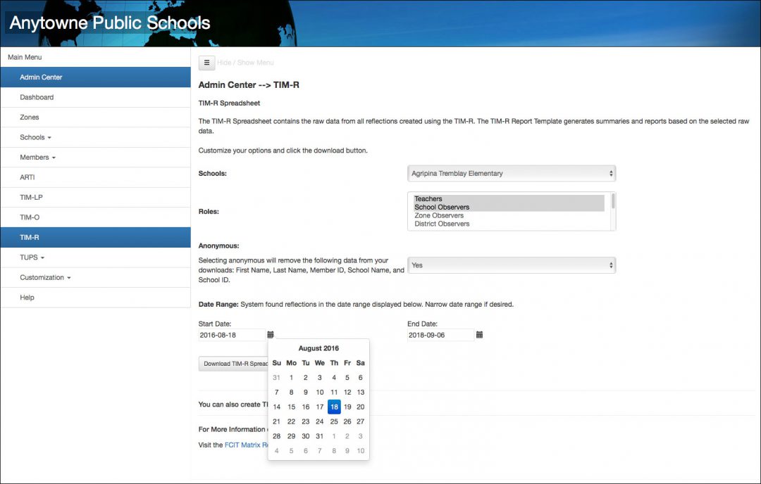Downloading TIM-R Data | TIM