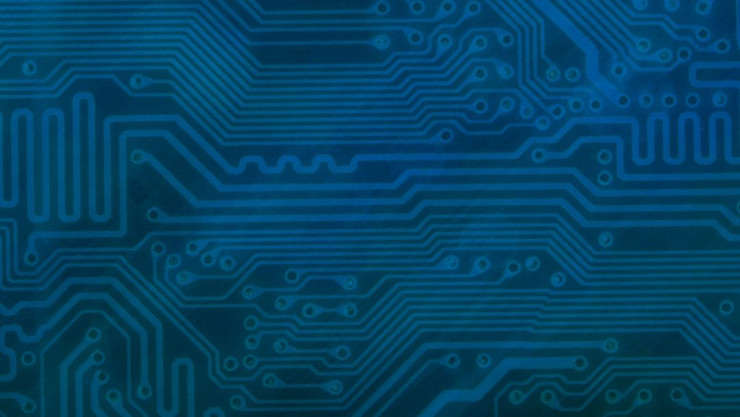 Circuit Board Background Slide: Blue | TIM