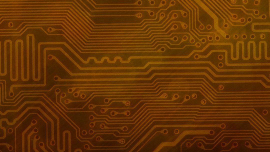 Circuit Board Background Slide: Gold | TIM
