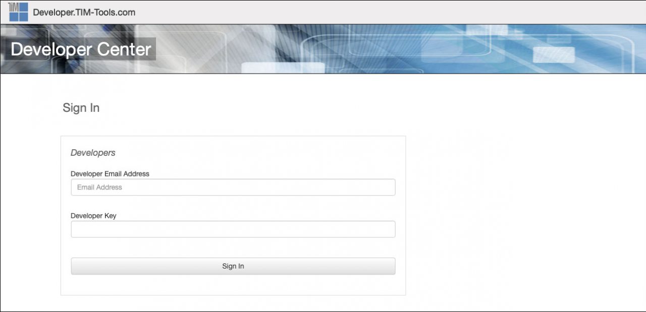 TIM Tools Application Programming Interface | TIM
