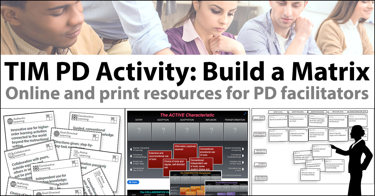 TIM PD Activity: Build a Matrix | TIM