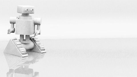 Grey Robot Presentation Slide | TIM