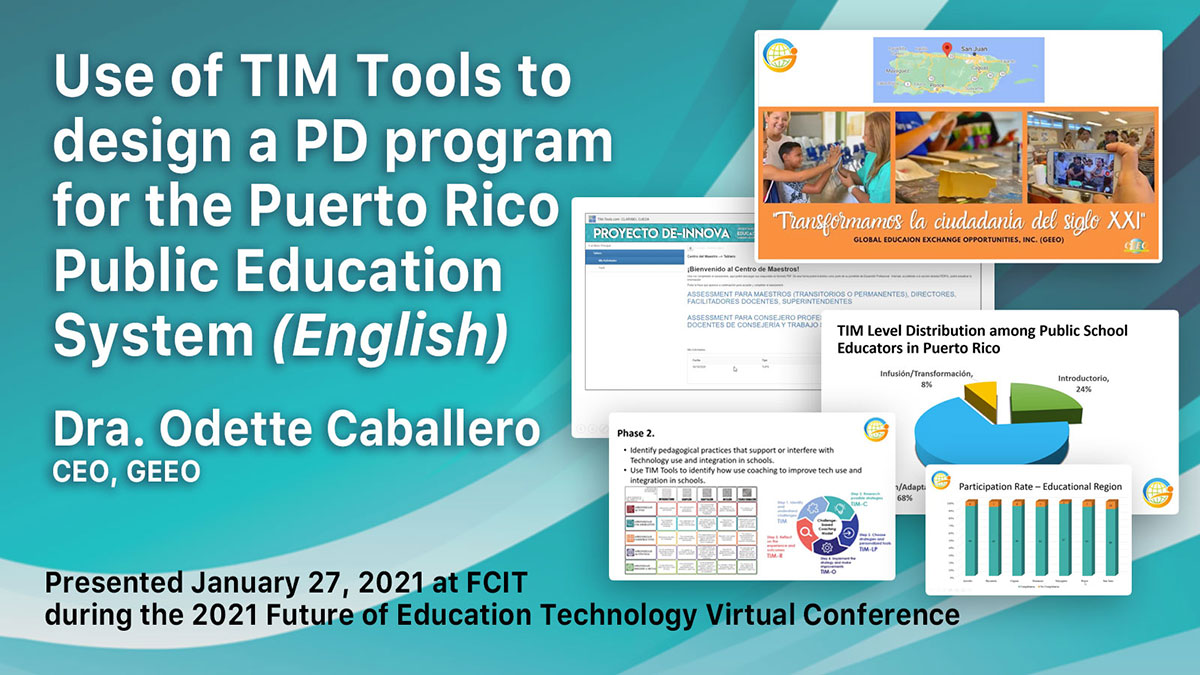 Use of TIM Tools To Design a PD Program in Puerto Rico (English) | TIM