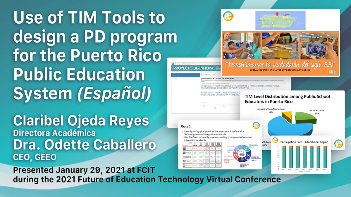 Use of TIM Tools To Design a PD Program in Puerto Rico (Español) | TIM