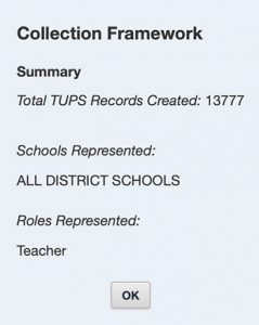 Using TUPS Collection Frameworks | TIM