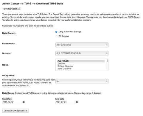 Using TUPS Collection Frameworks | TIM