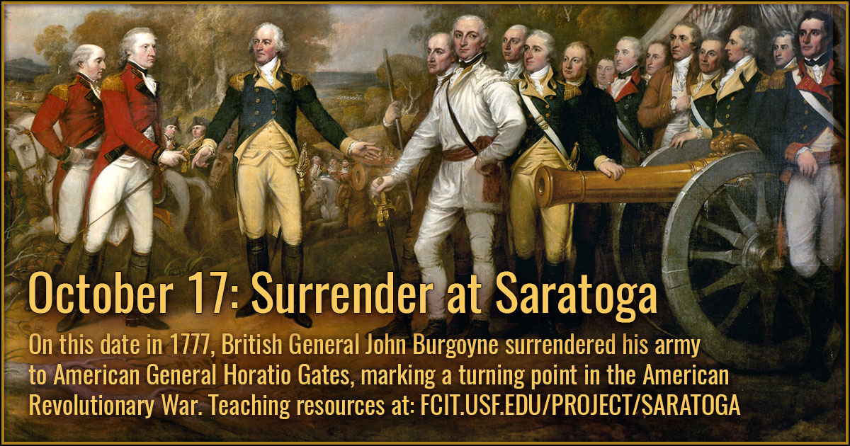 October 17 Surrender At Saratoga FCIT