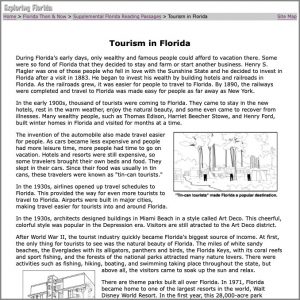 Trace-Based Case: Florida Tourism | FCIT